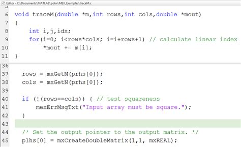 C MEX Programming Tutorial Examples File Exchange Pick Of The Week