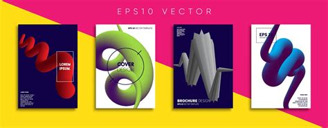 Minimal Vector Cover Designs Future Poster Template Vector Art