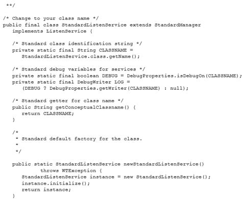 Create A Standard Service Class