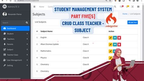 Student Management System Using CodeIgniter Part 5 Class Teacher