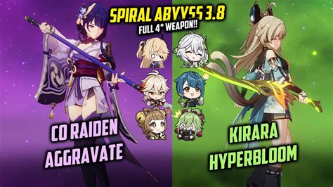 Spiral Abyss Raiden Aggravate Kirara Hyperbloom YouTube