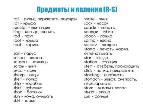 Английские слова из 5 букв с переводом
