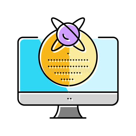 Dot Technology Quantum Color Icon Vector Illustration Stock