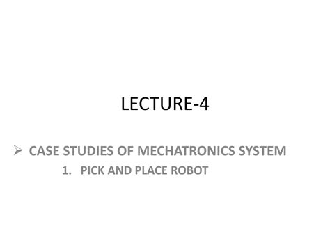 Design Of Mechatronics System Pdf
