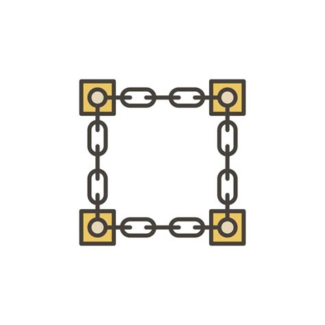 Connected Chains With Blocks Vector Blockchain Colored Icon 12777625 Vector Art At Vecteezy