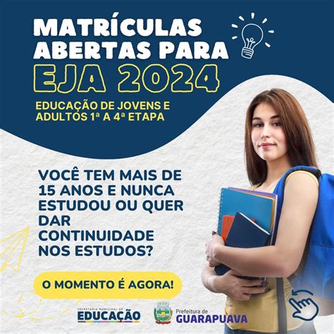 Educação para jovens e adultos está matrículas abertas para Agora Guarapuava