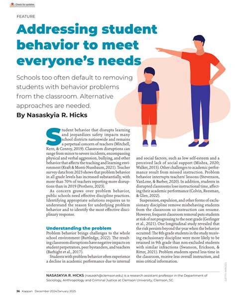 Pdf Addressing Student Behavior To Meet Everyones Needs