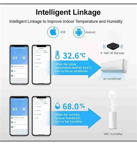 와이파이 온도계 스마트 온습도계 실내 Wifi 온도 습도계 미니 Lcd 디지털 편리한 고정확도 센서 습도 티몬