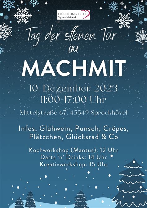 Machmit L Dt Ein Tag Der Offenen T R Fl Chtlingshilfe Sprockh Vel