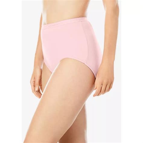 Comfort Choice Womens Plus Size Full Coverage Stretch Cotton Brief 5