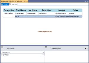 Ssrs Sum Function