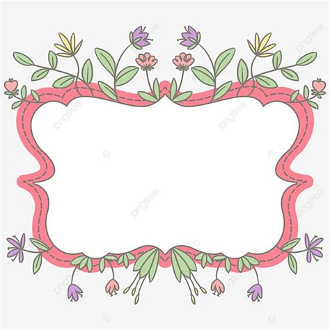 Hand Drawn Cute Cartoon Border Card Greeting Card Business Card Png