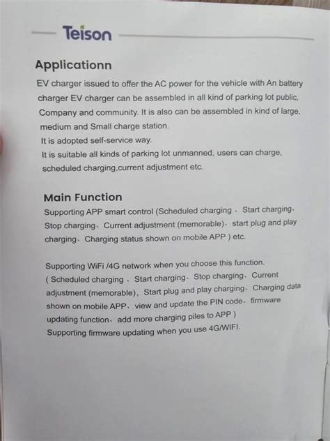 Teison Smart Mini Wall Box Zidni Punjač Za Električno Hibrid Vozilo