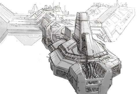 Spaceship Sketch Done After Work In My Spare Time Rimaginarytechnology