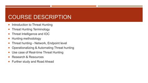 threat hunting in cyber world pptx