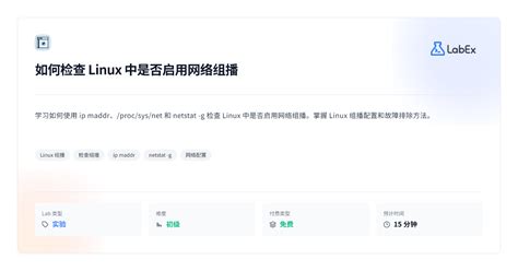 如何检查 Linux 中是否启用网络组播 Labex