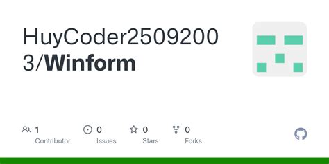 Github Huycoder25092003winform