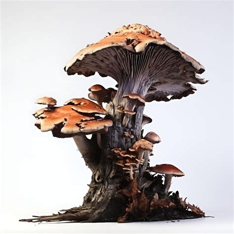 Premium Ai Image Artists Conk Mushroom Brown And Shelflike Dead Birch Tree T Plant And Log On
