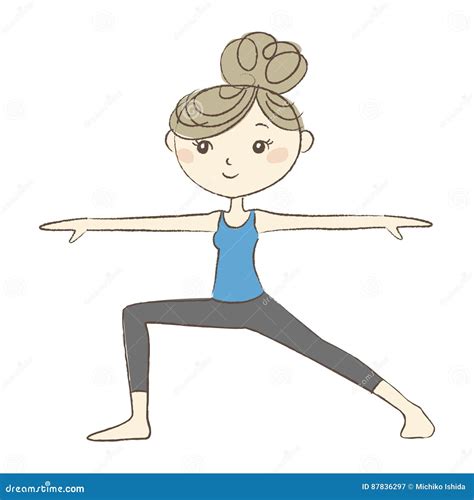 Warrior Ii Pose Silhouette Yoga Vector Graphic