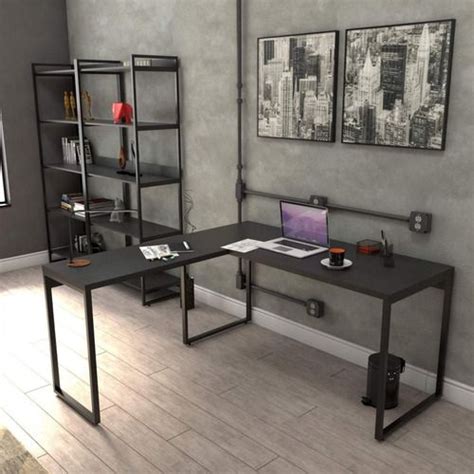 Mesa De Escritorio Madeira E Ferro Estilo Industrial MercadoLivre