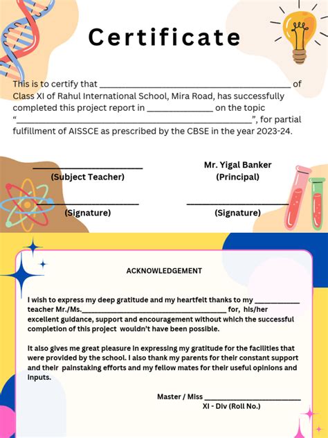 Certificate Acknowledgement Format Pdf