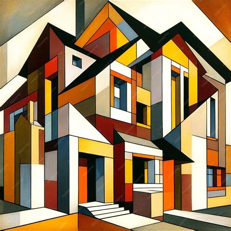 Premium Photo Cubism Style