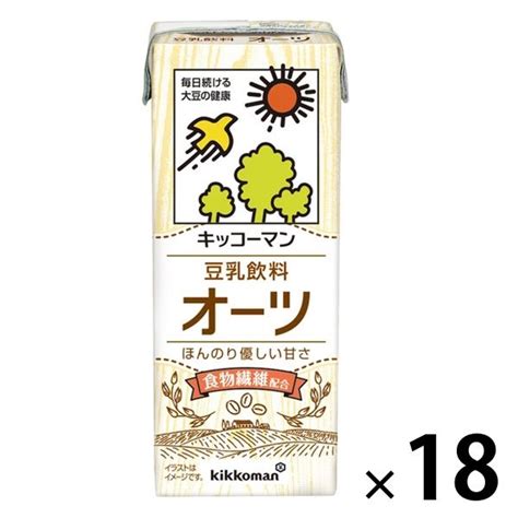 【アスクル】 キッコーマンソイフーズ 豆乳飲料 オーツ 200ml 1箱（18本入） 通販 Askul（公式）
