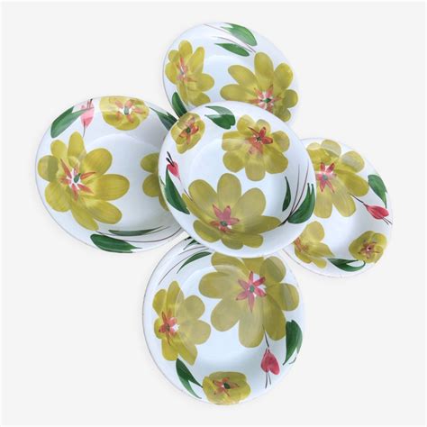 Assiettes Creuses Italiennes Peintes à La Main Selency