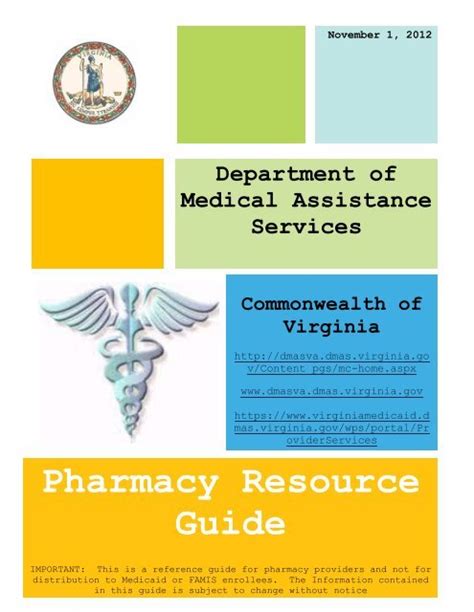 Pharmacy Resource Guide Department Of Medical Assistance