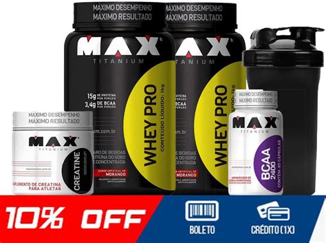 Combo Whey Pro Em Dobro 2 Whey Pro Bcaa Creatina Coqueteleira