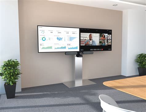 AXEOS XENON Dual Screen DB Display Stand For 2x 52 To 65 Screens