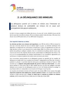 2 LA DÉLINQUANCE DES MINEURS Minister of Justice 2 la d 201