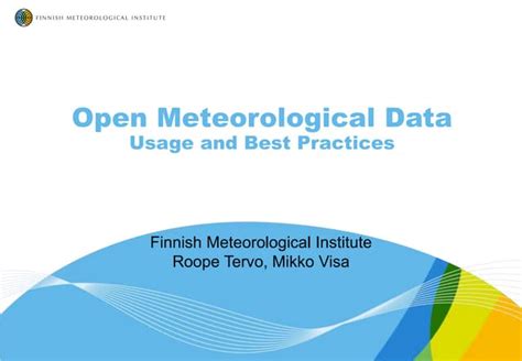 Fmi Open Data Interface And Data Models Ppt