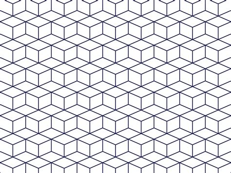 Line Cube Seamless Pattern