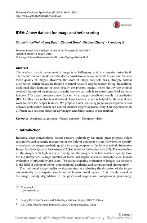 Idea A New Dataset For Image Aesthetic Scoring Request Pdf