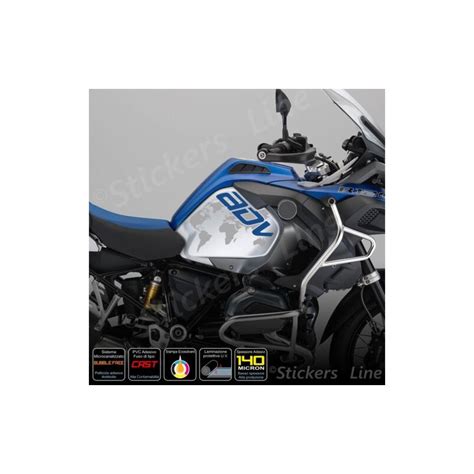 Adesivi Serbatoio BMW R Gs Adventure LC GS GLOBO Blue Grey