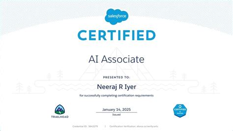Salesforce Aiassociate Ai Trailblazer Certification Learning