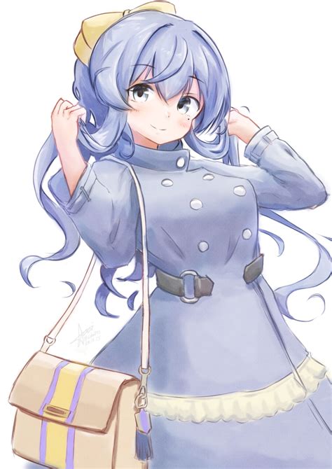 Safebooru 1girl Aaoi Alternate Costume Bag Bell Belt Blue Coat Blue