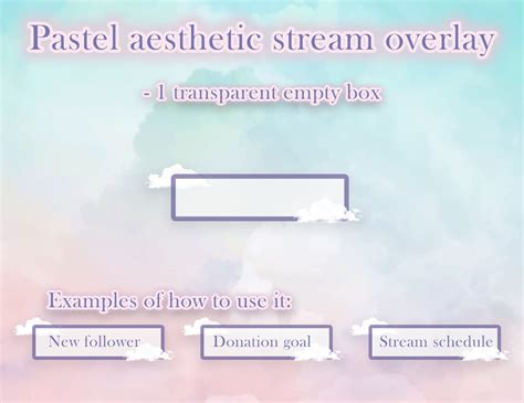 Pastel Aesthetic Stream Overlay Package For Twitch Kawaii Etsy