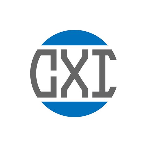 Cxi Letter Logo Design On White Background Cxi Creative Initials Circle Logo Concept Cxi
