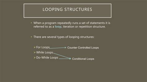 Introduction To Repetition Structures PPT