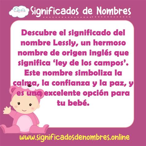 Significado De Lessly 【 Apodos Origen Y MÁs