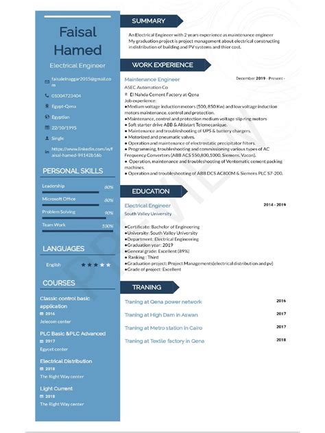 Eng Faisal Hamed Electrical Engineer Pdf