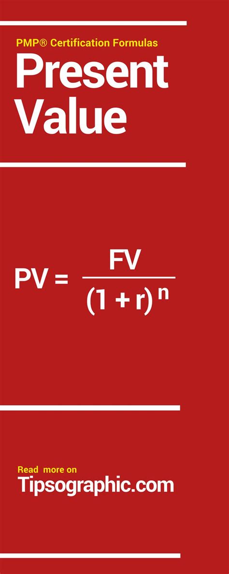 Free Download Pmp Certification Formulas Present Value Project