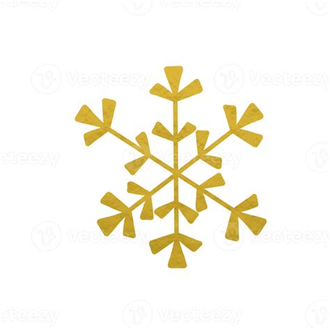 Golden Elegant Snowflake 13271726 Png