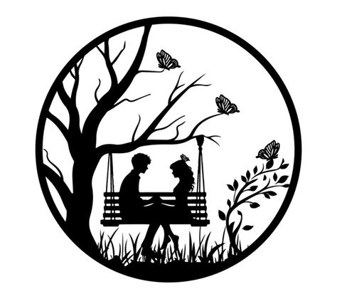 Circle Tree Wall Decor Laser Cut Design Premium AI Generated Vector