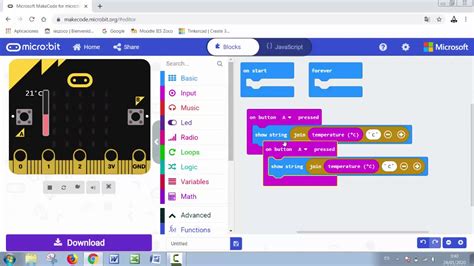 MICROBIT Sensor De Temperatura YouTube