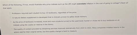 solved consider an imaginary price index the undergraduate