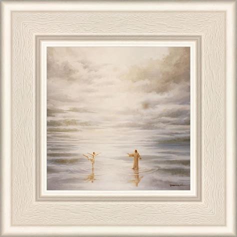 6 X 6 Dancing On Water By Yongsung Kim With Whitewood Frame