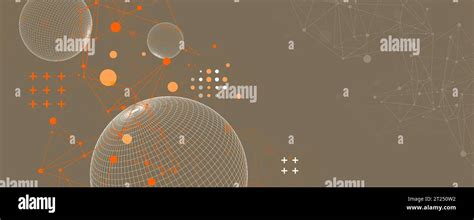 Abstract Sphere Background With Plexus Effect 3d Surface Vector